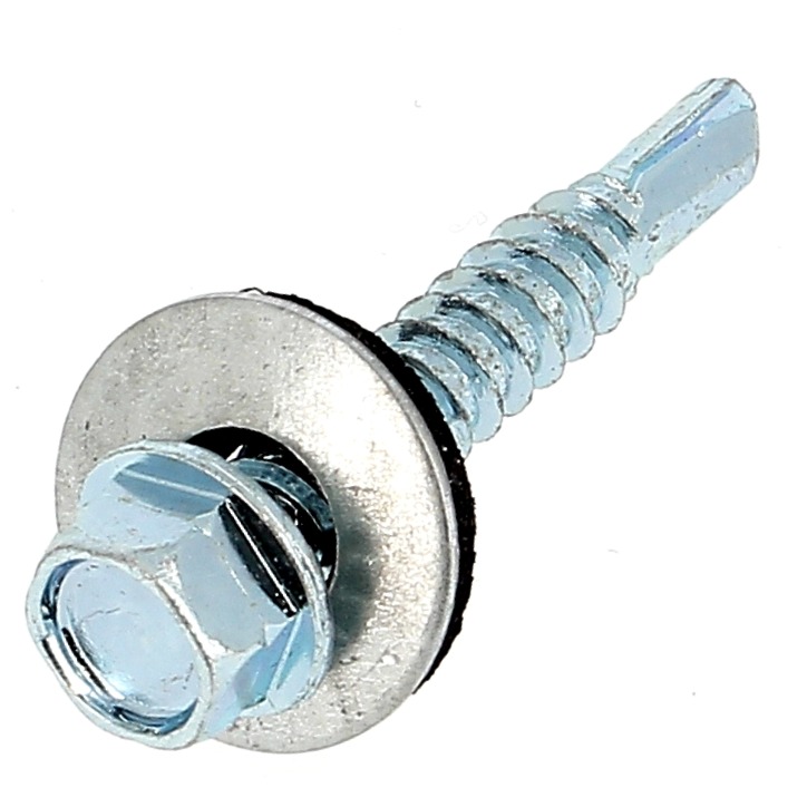 Vis Autoperceuse pour Bardage à Tête Hexagonale Acier Zingué + Rondelle Etanche | Bricovis